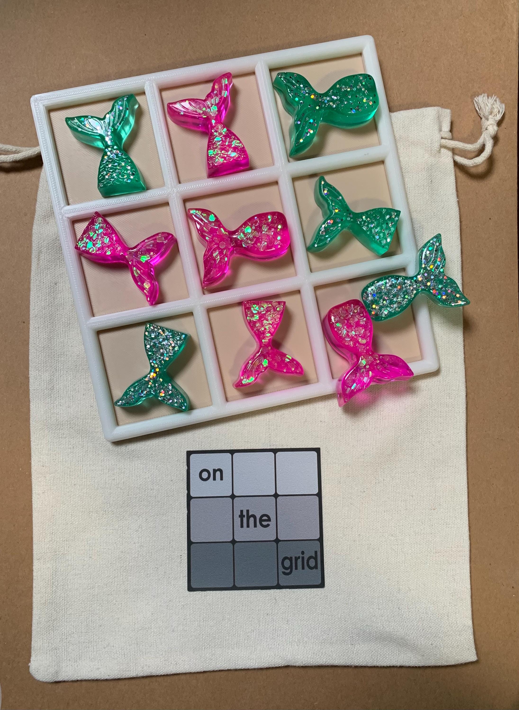 Mermaids, Tic Tac Toe, Games, on the Grid - Etsy