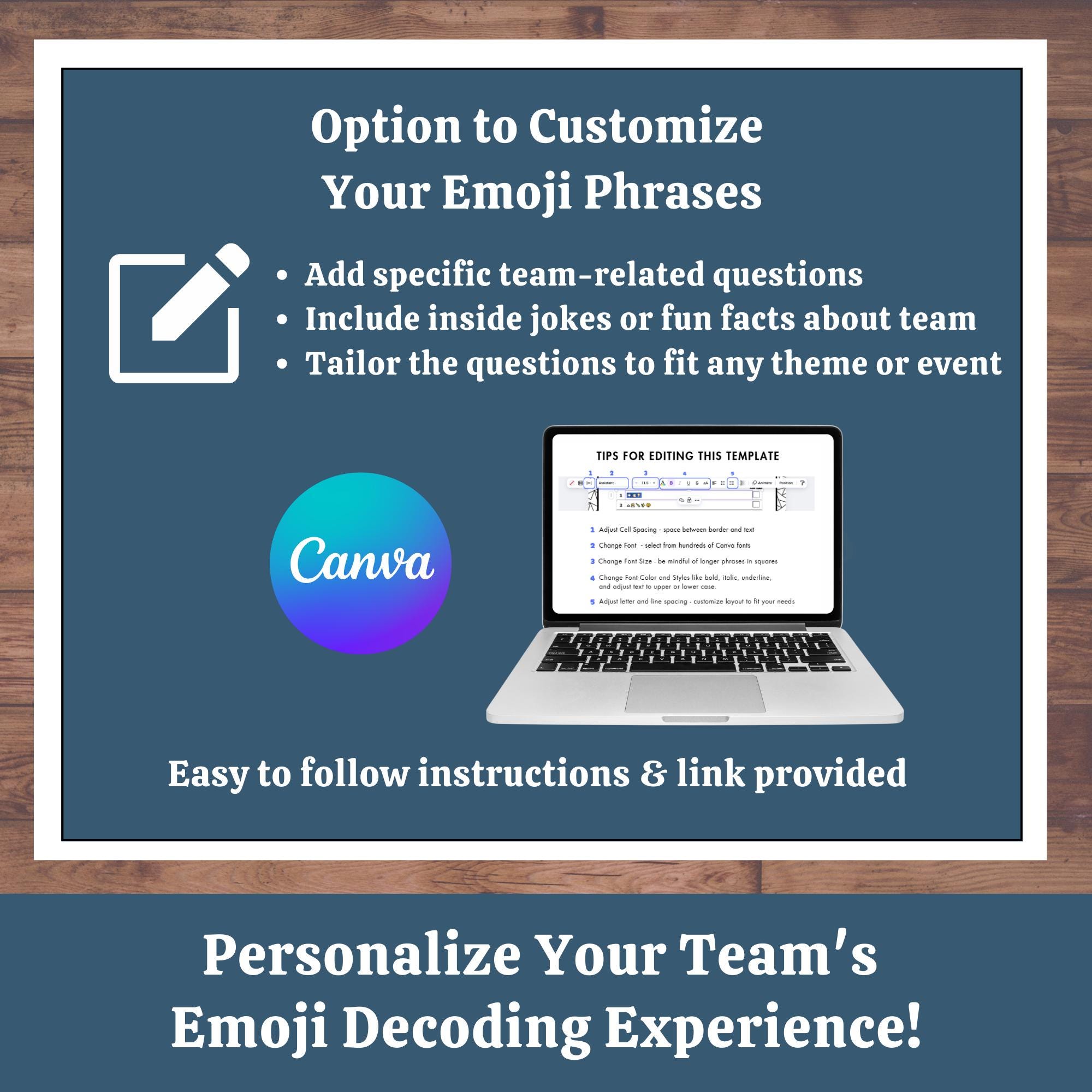 Emoji Decoder Game: Team Building Icebreaker (printable Editable PDF ...