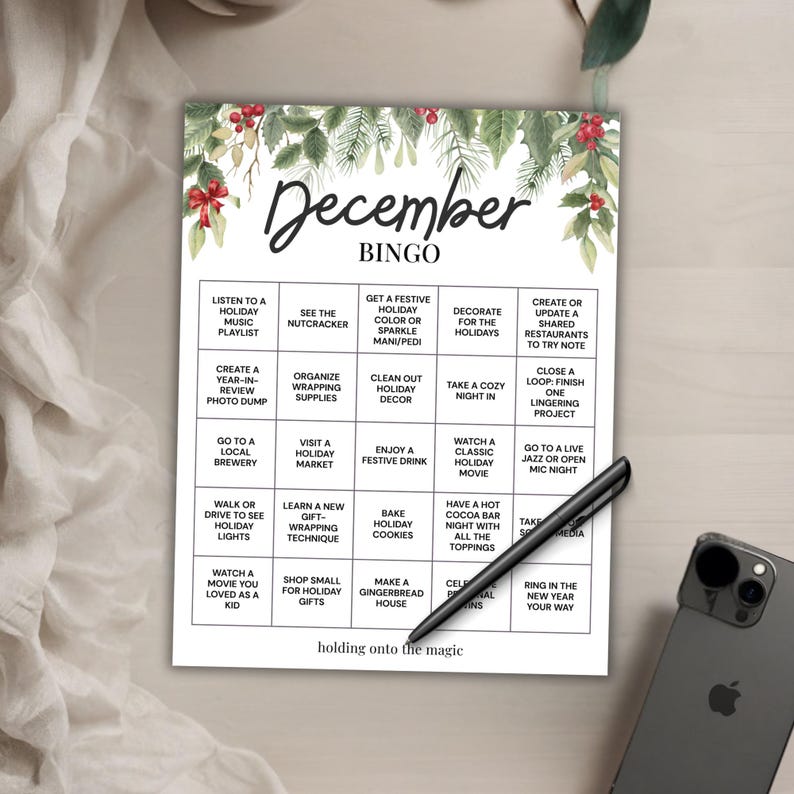 Vision Board Bingo 2026 Printable | New Year Goal Setting & Bucket List ...