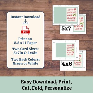 Gallbladder Surgery Get Well Card – Printable Cholecystectomy Recovery ...