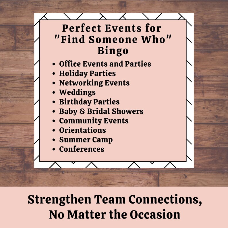 Find Someone Who Bingo: Icebreaker Game, Editable Template (PDF ...