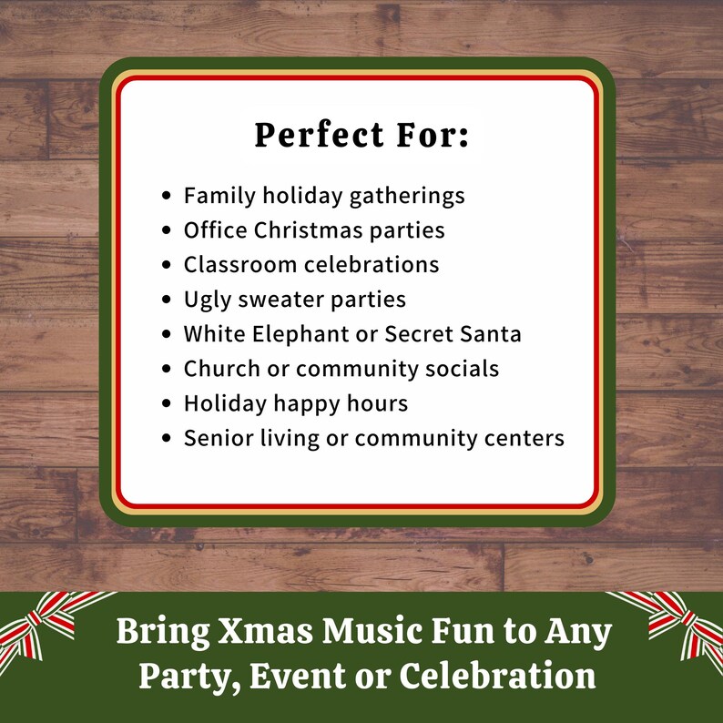 Christmas Music Bingo Game: 50 Printable Cards, Holiday Trivia ...