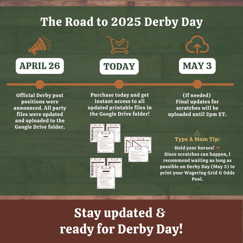 Kentucky Derby Betting Games Pack, 2025 Printable Derby Party, Wagering ...