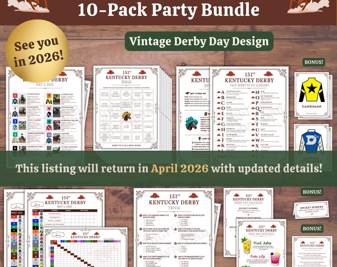 Kentucky Derby Bingo, Kentucky Derby Party, Kentucky Derby Bridal ...