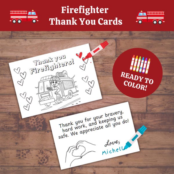 Fireman Thank You - Etsy