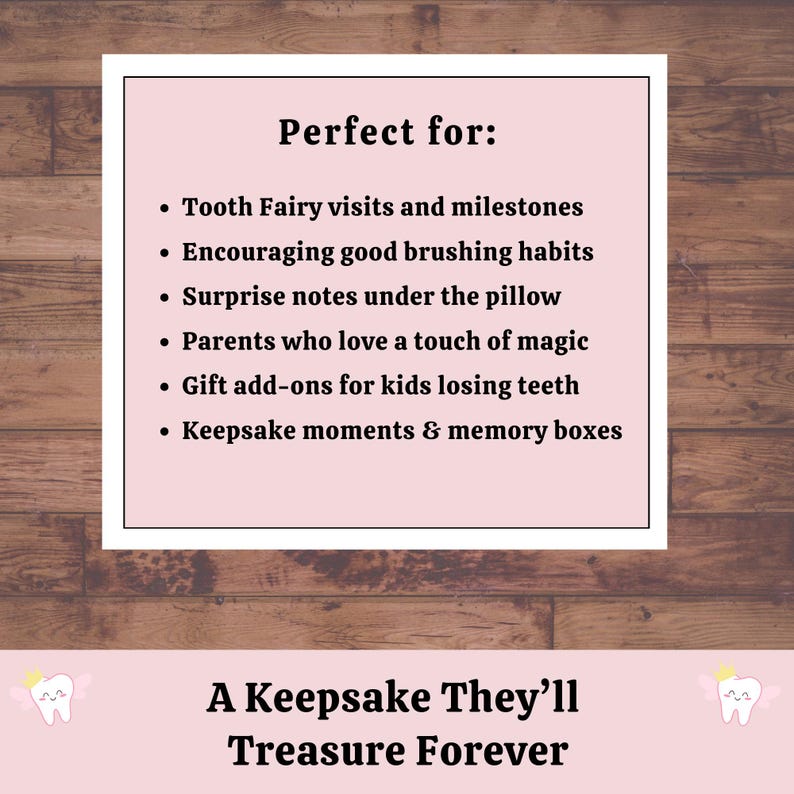 Tooth Fairy Letter Template | Editable & Ready-to-print Versions ...