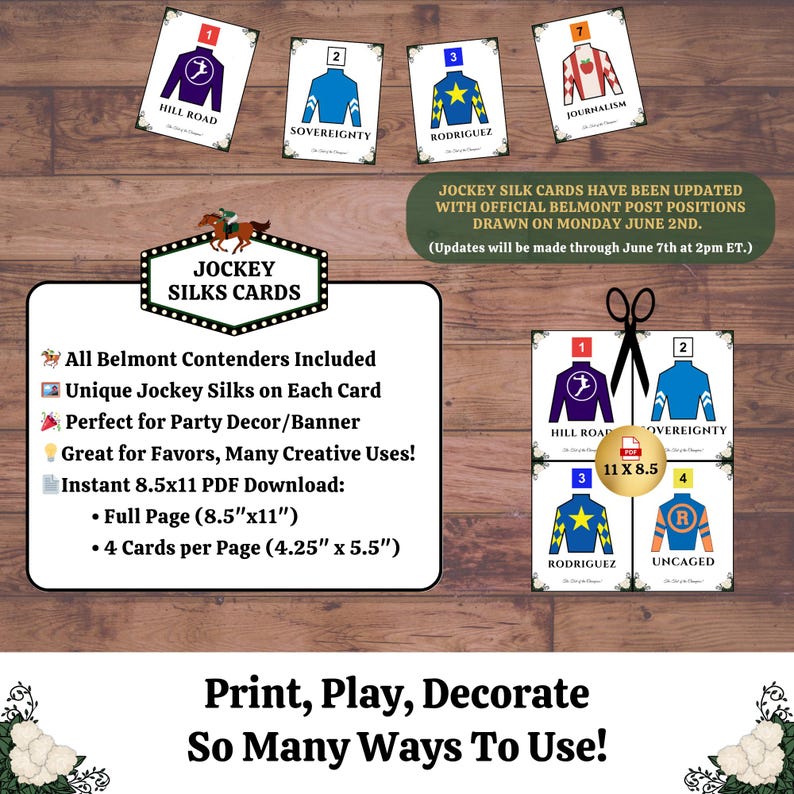 Belmont Stakes Party Games 2025: Printable Horse Racing Bundle (digital ...