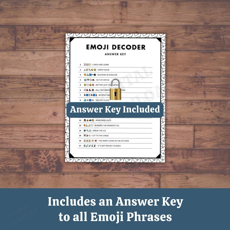 Emoji Decoder Game: Team Building Icebreaker (printable Editable PDF ...