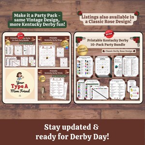 Kentucky Derby Betting Games Pack, 2025 Printable Derby Party, Wagering ...