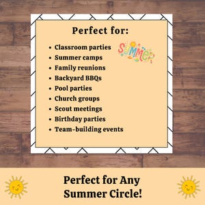 Summer Left Right Game: Fun Printable Party Activity (PDF Download) - Etsy