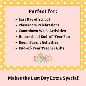 Last Day of School Party Games Bundle: Printable Left Right & Pass the ...