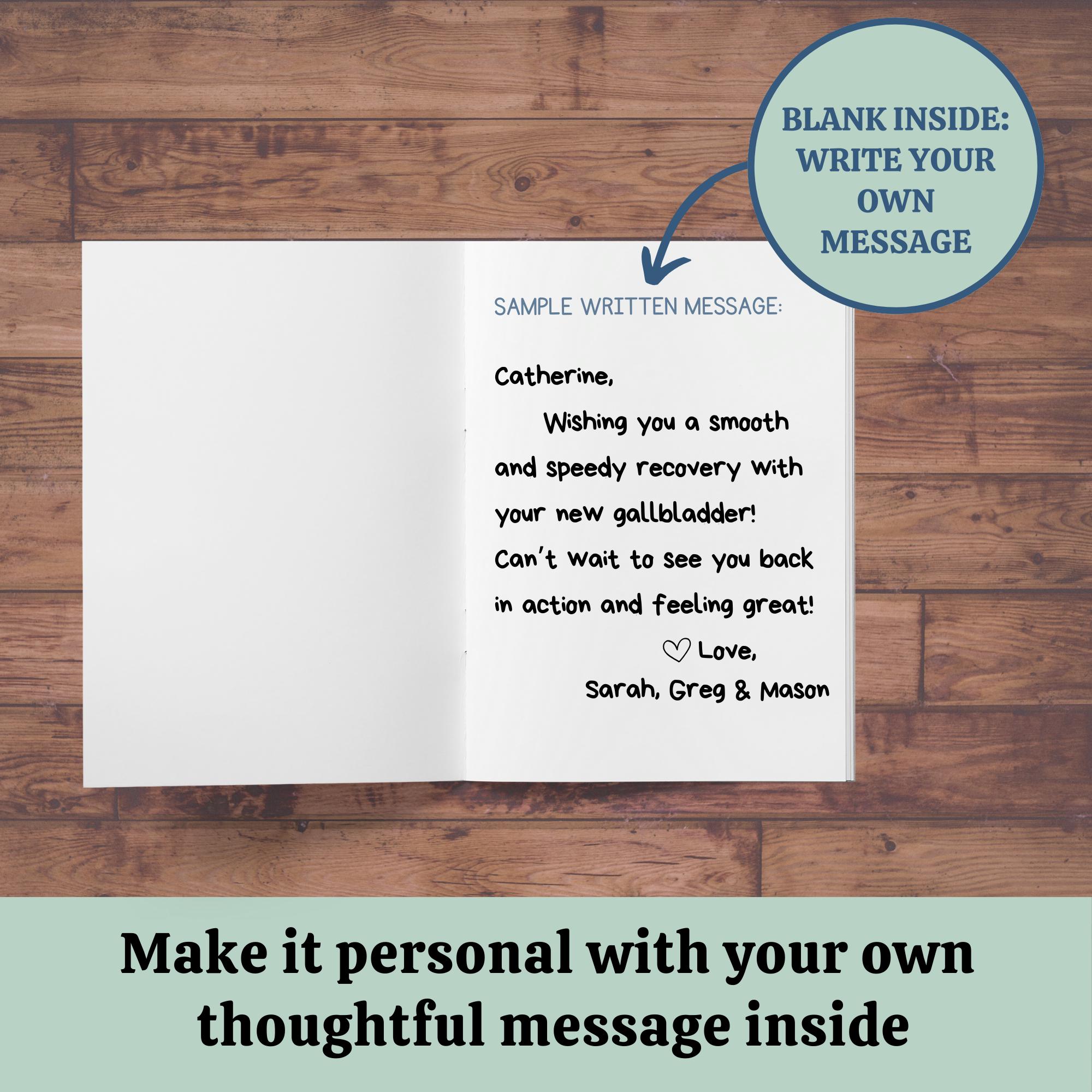 Gallbladder Surgery Funny Get Well Card: Printable Removal ...