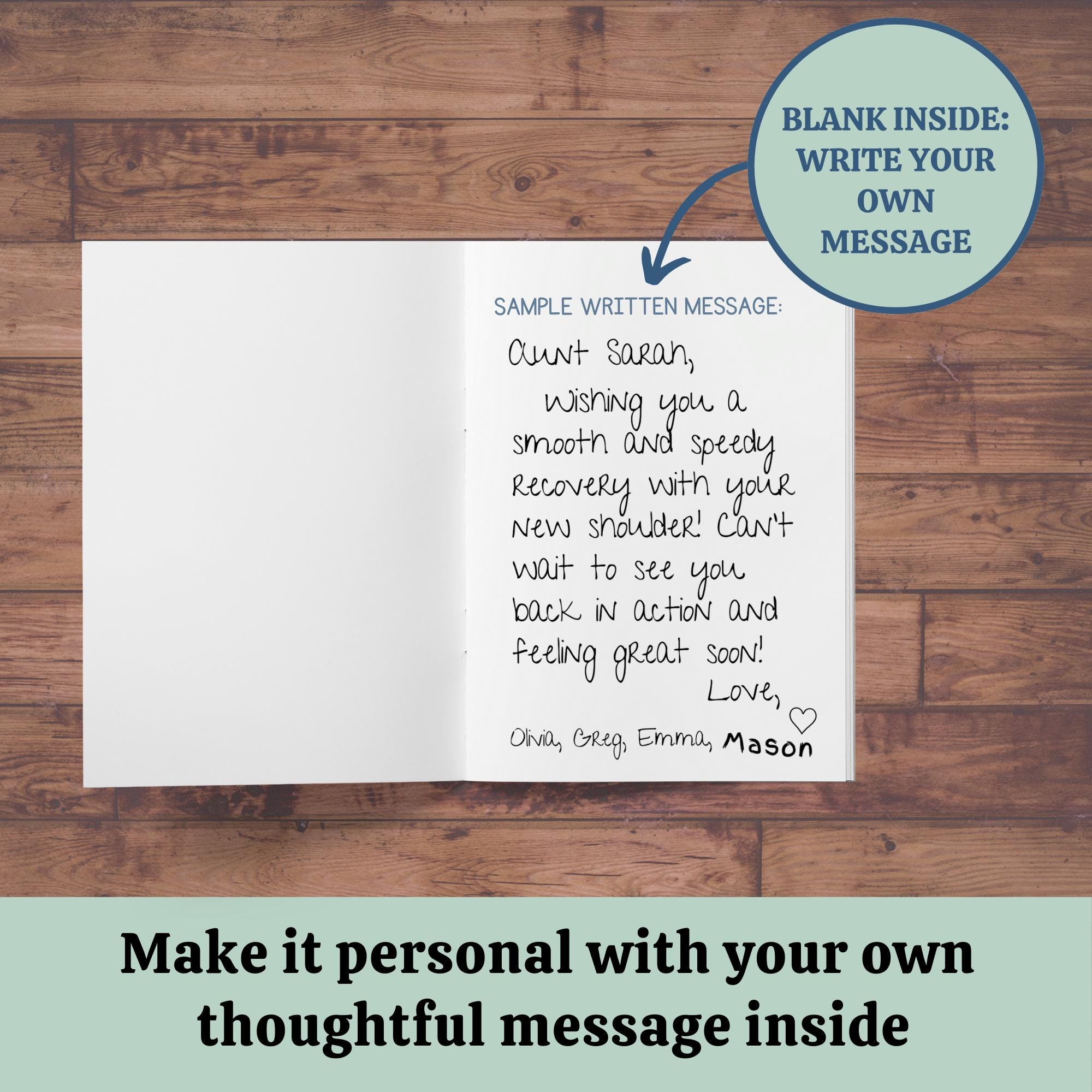 Shoulder Surgery Get Well Card – Printable Post Operation Recovery ...