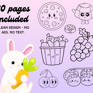 Food Coloring Pages PDF Printable for Kids and Adults 30 Food Coloring ...