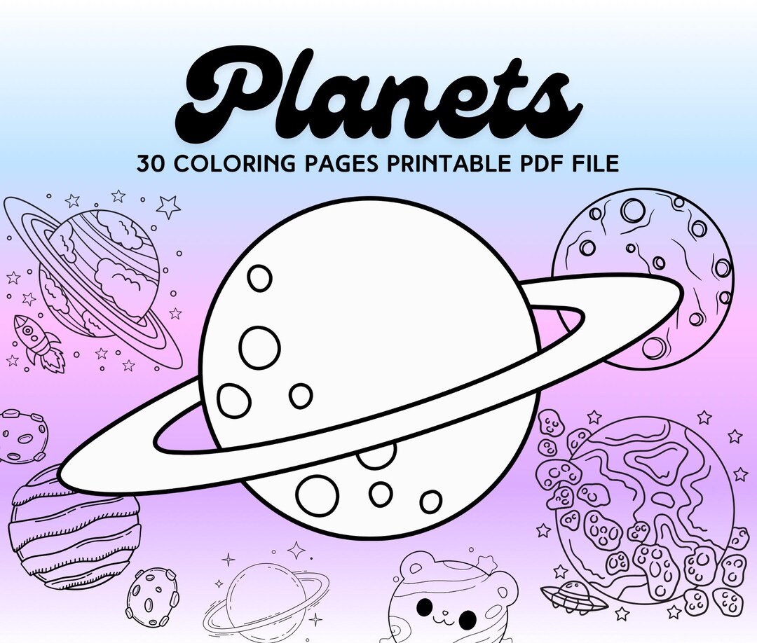 30 Planet Coloring Pages for Kids | Printable PDF | Space, Cosmos ...