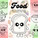 Food Coloring Pages PDF Printable for Kids and Adults 30 Food Coloring ...