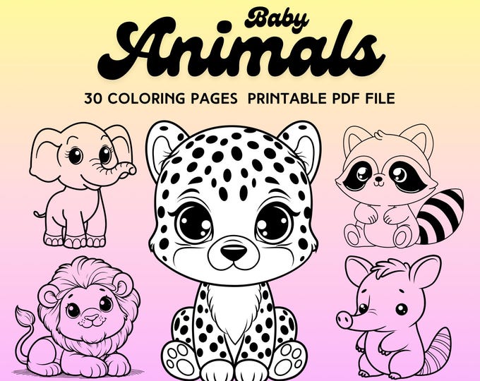 Baby Animal Coloring Pages With Names, Learning Animals, Coloring Pages ...