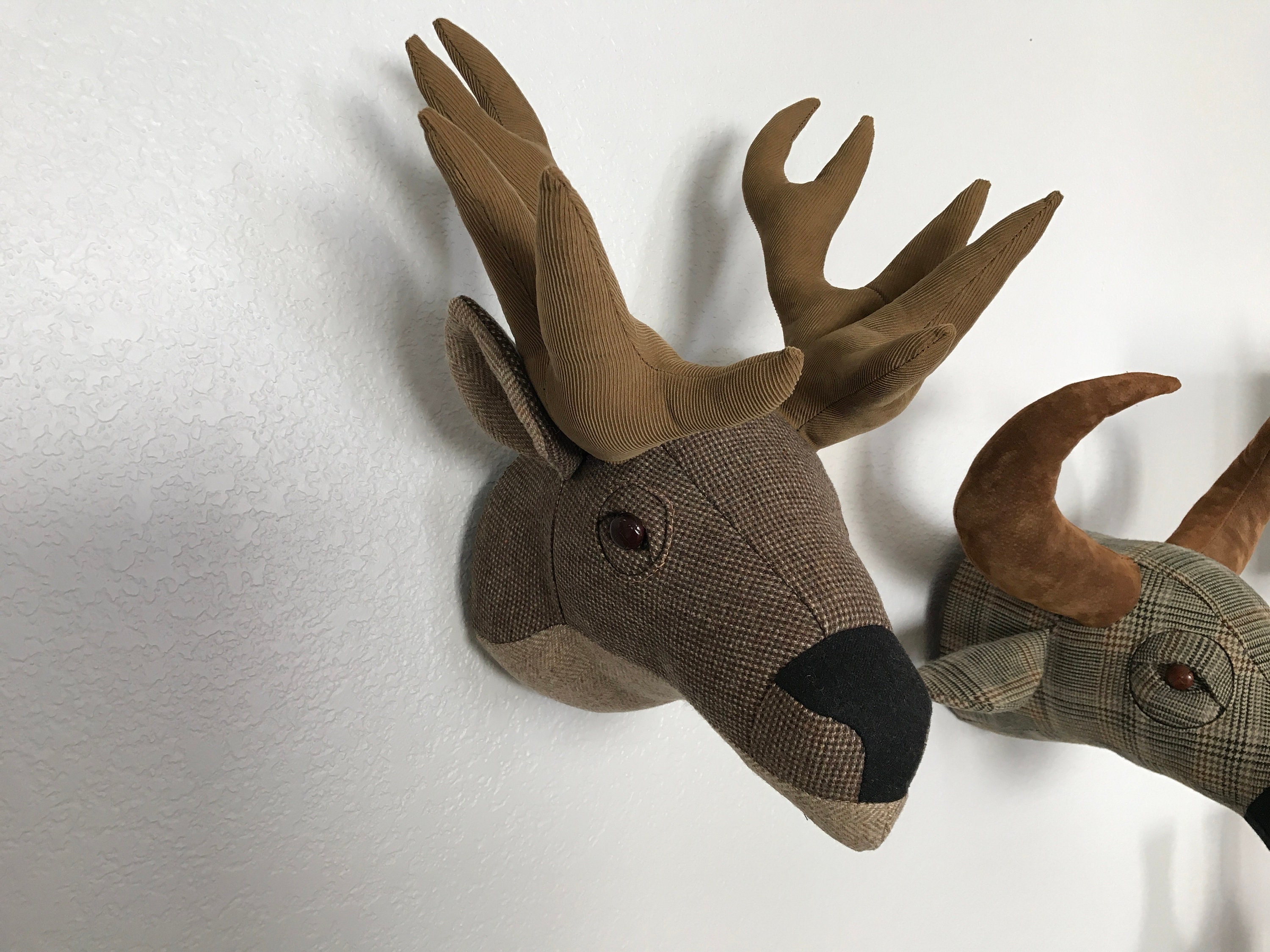 Deer Head Wall Décor Deer Head Wall Mount Faux Taxidermy Wall | Etsy