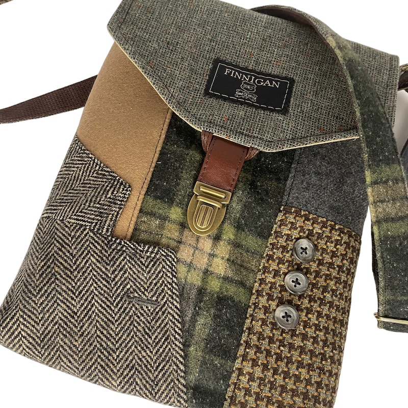 Upcycled Crossbody Suit Bag - Etsy