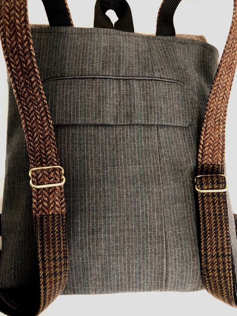 Recycled Suit Coat Backpack, Soft Sided Travel Bag - Etsy