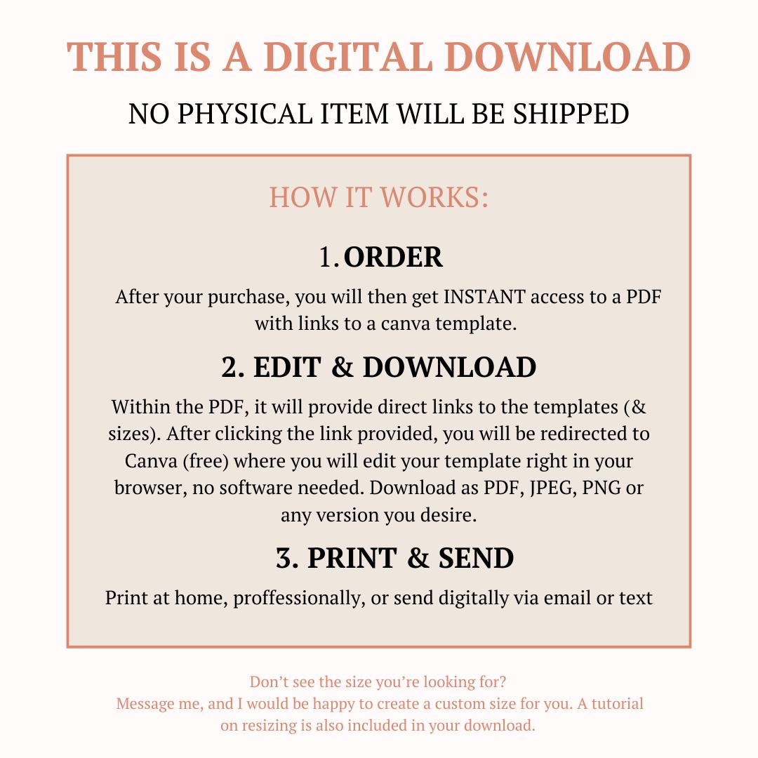 Wedding Table Numbers Template, Photo Table Numbers, Wedding When We ...