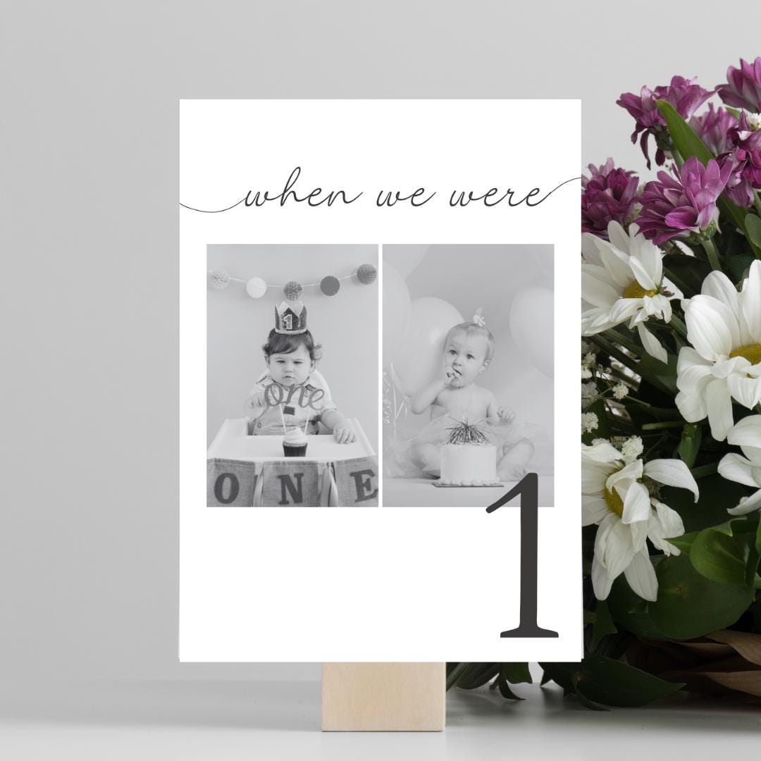Wedding Table Numbers Template, Photo Table Numbers, Wedding When We ...