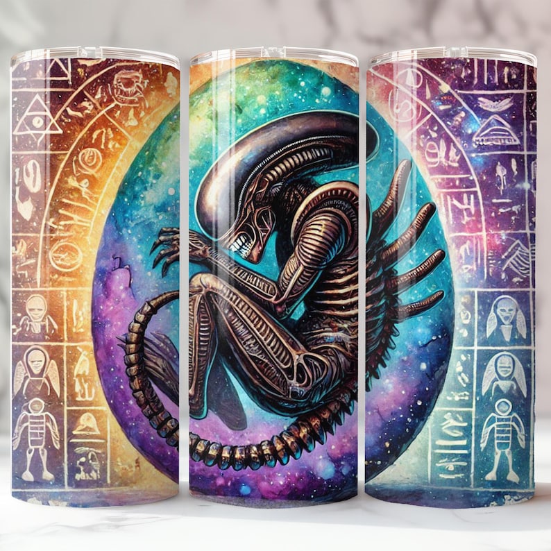 Xenomorph Tumbler Wrap X 5, 20 Oz Tumbler Wrap, Xenomorph Sublimation ...