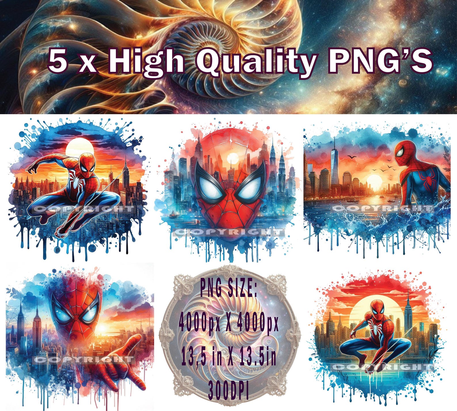 Spiderman PNG X 5, Spiderman T-shirt Design, Spiderman Sublimation ...