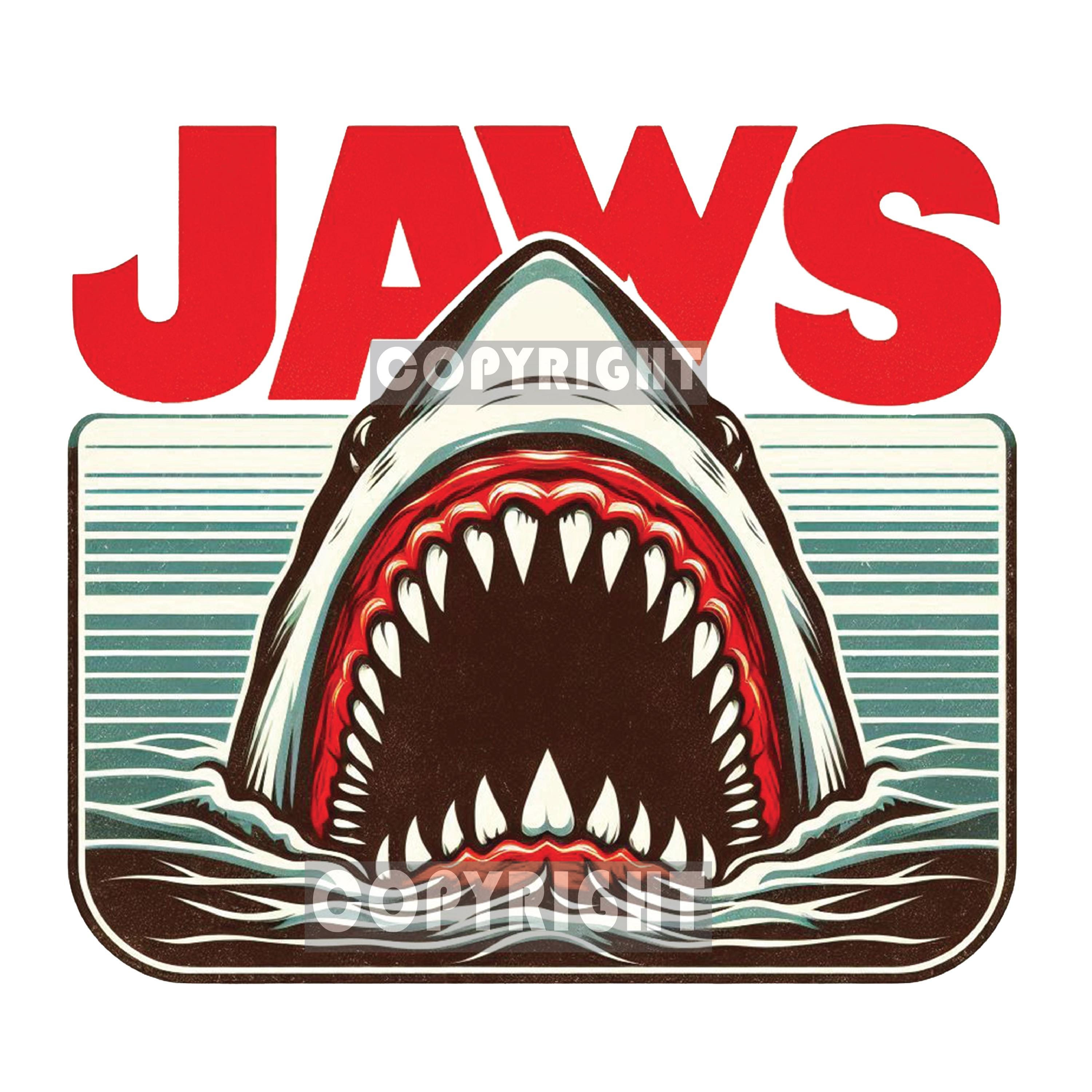 Jaws Png X 5, Jaws T-shirt Design, Jaws Vintage Sublimation, Shark ...