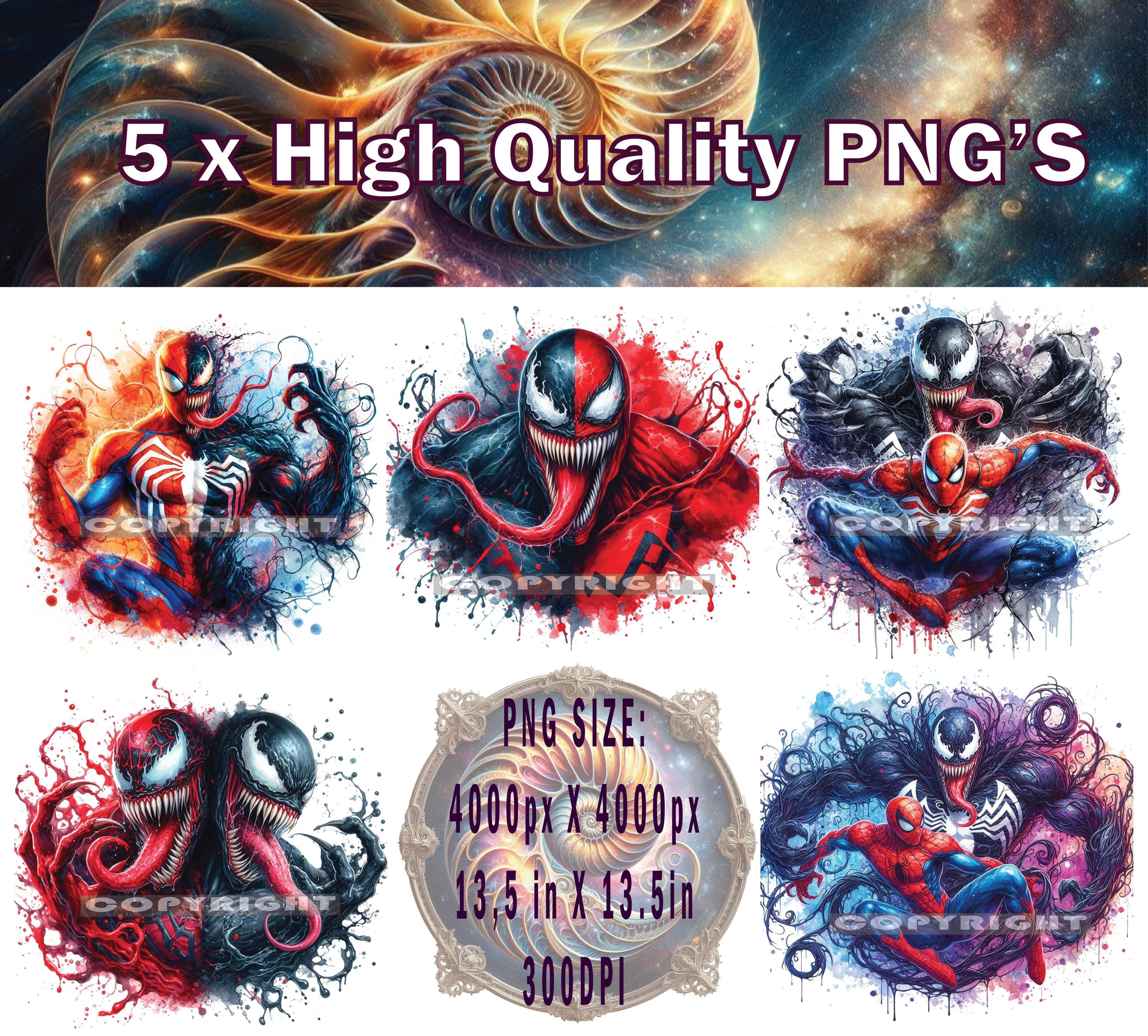 Spiderman and Venom PNG X 5, Spiderman and Venom T-shirt Design ...