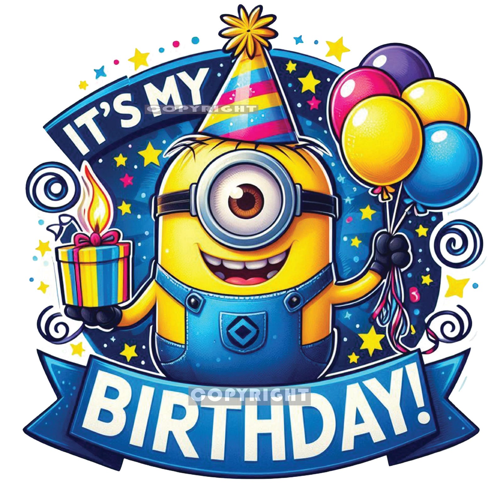 Minion Birthday Squad PNG X 5, Minion Birthday Party Png, Minion ...