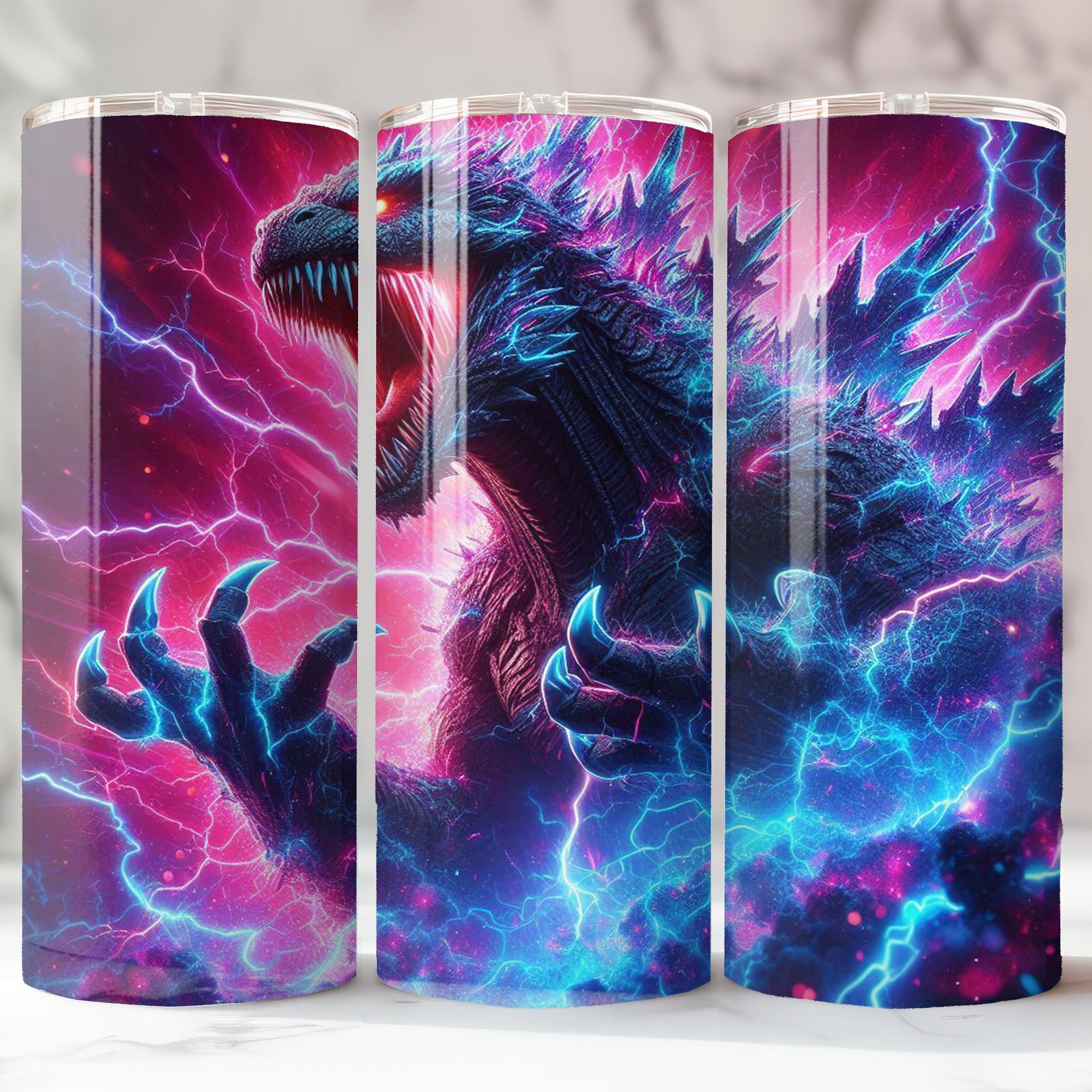 Godzilla Tumbler Wrap X 5, Godzilla Sublimation, 20 Oz Tumbler Wrap ...