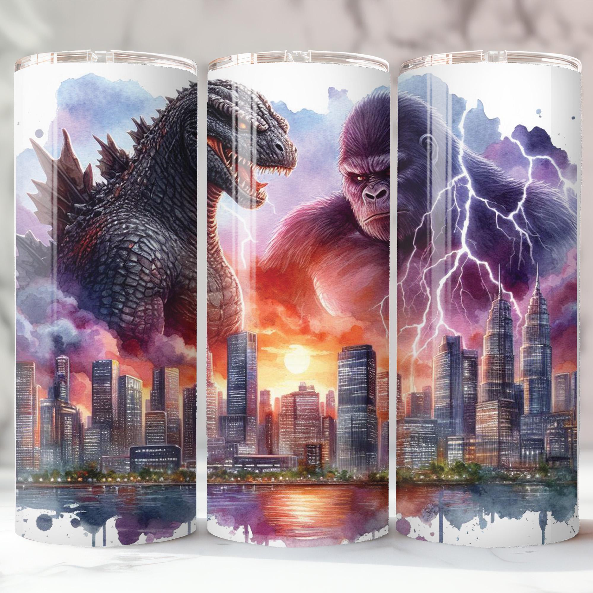 Godzilla Vs Kong Tumbler Wrap X 5, 20 Oz Tumbler Wrap, Godzilla ...