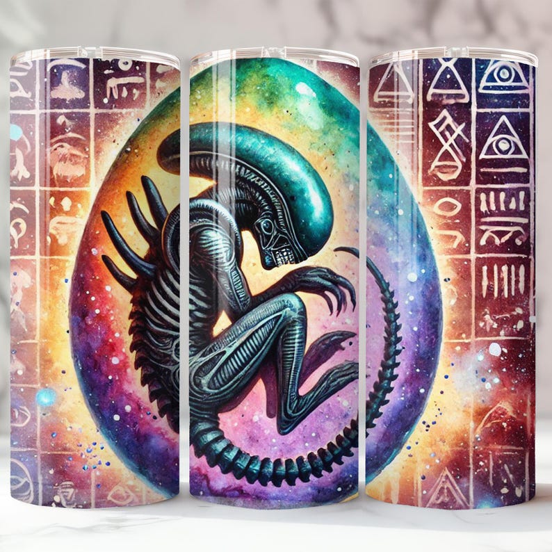 Xenomorph Tumbler Wrap X 5, 20 Oz Tumbler Wrap, Xenomorph Sublimation ...