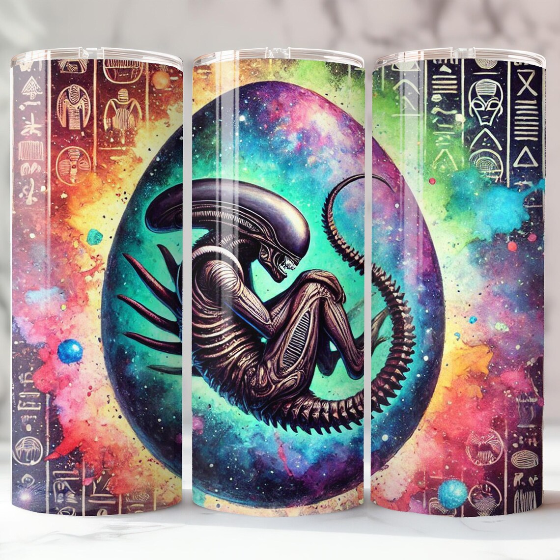 Xenomorph Tumbler Wrap X 5, 20 Oz Tumbler Wrap, Xenomorph Sublimation ...
