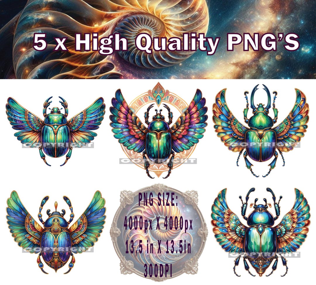 Scarab Beetle PNG X 5, Scarab Beetle Sublimation, Scarab Beetle T-shirt ...