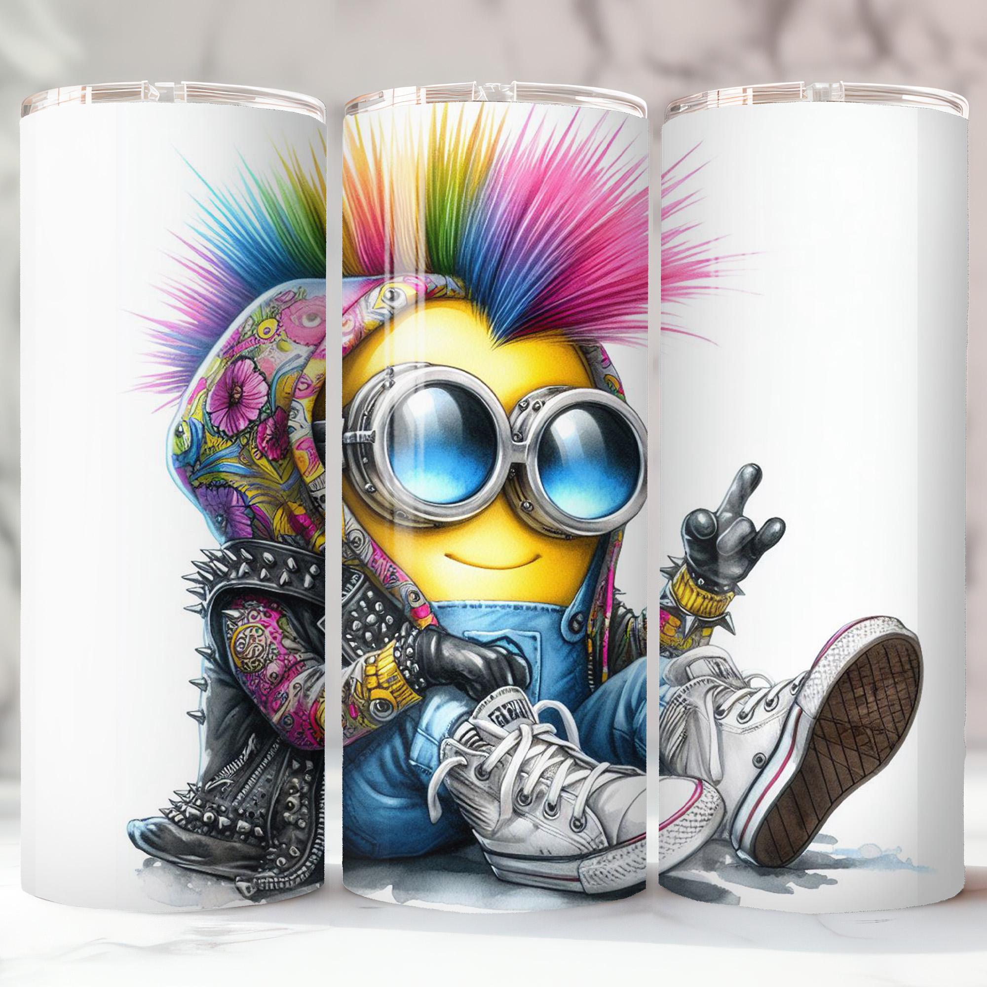 Minion Punk Tumbler Wrap X 5, 20 Oz Tumbler Wrap, Minion Sublimation ...