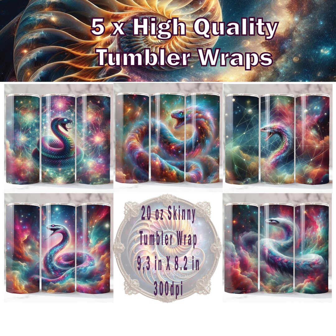 Year of the Snake Tumbler Wrap X 5, 20 Oz Tumbler Wrap, Snake ...