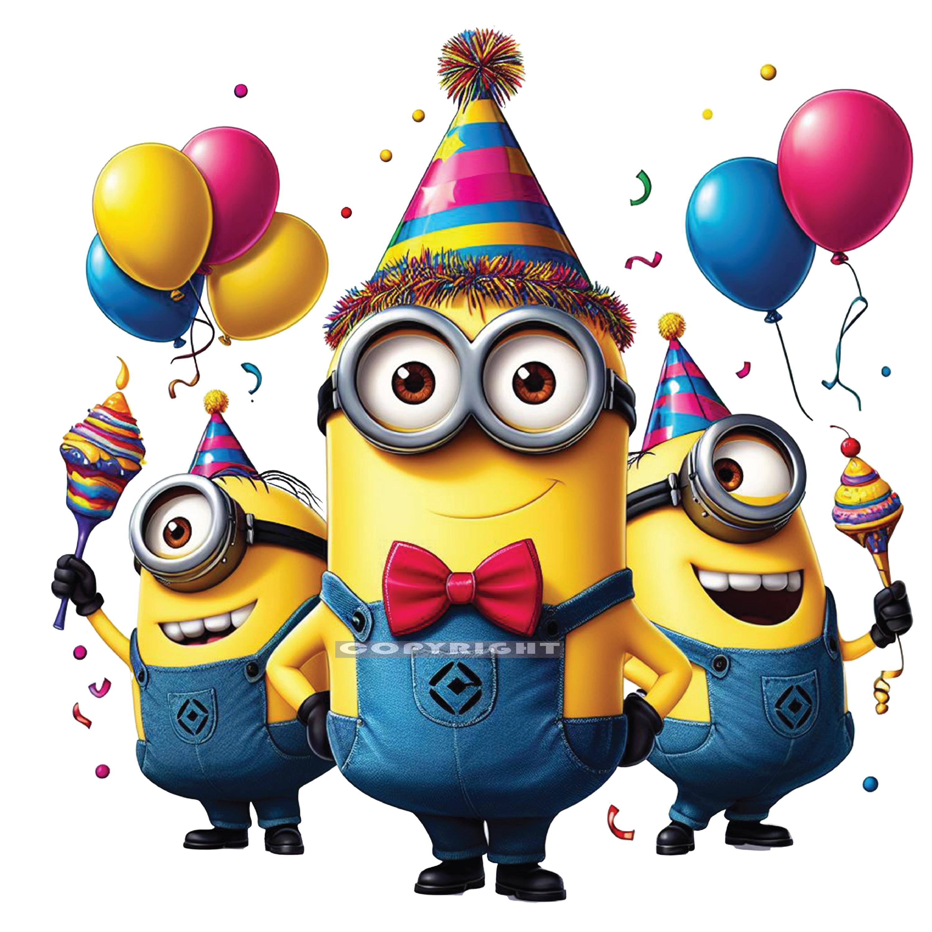 Minion Birthday PNG X 5, Minion Birthday Party Png, Minion Birthday T ...