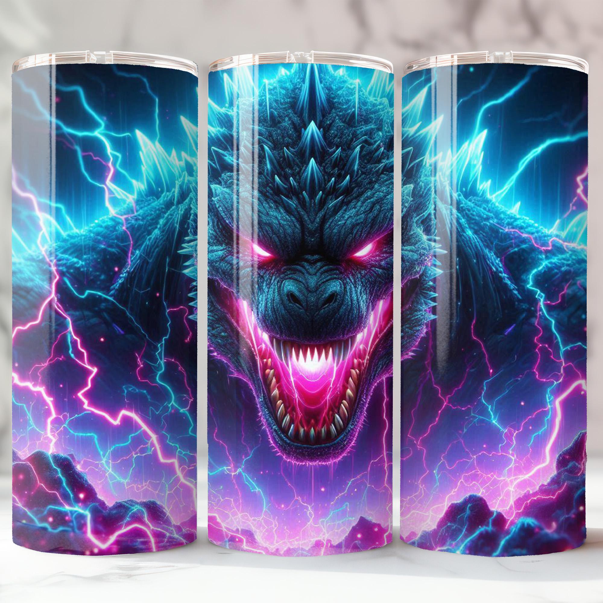 Godzilla Tumbler Wrap X 5, Godzilla Sublimation, 20 Oz Tumbler Wrap ...