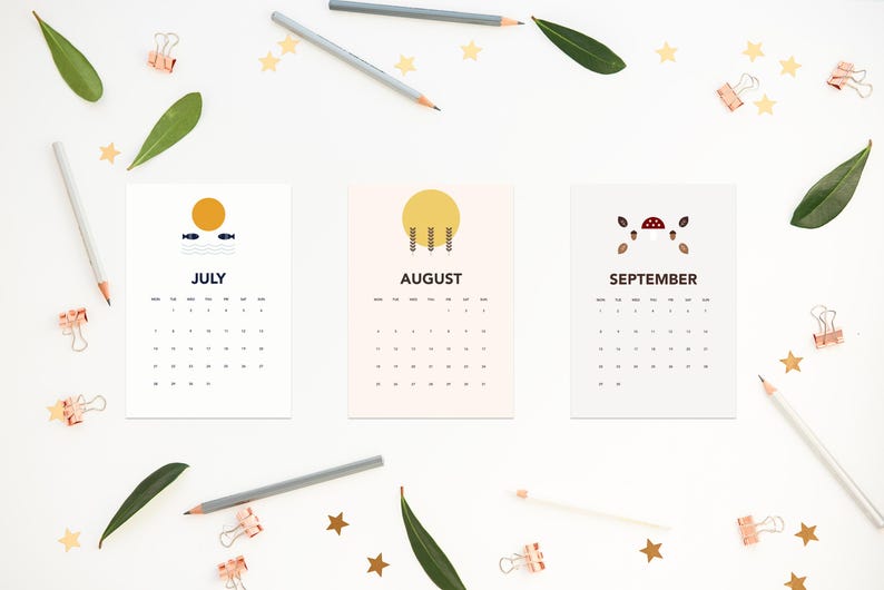 Printable Wall 2025 Calendar | Unique Design | PDF Download | Instant ...