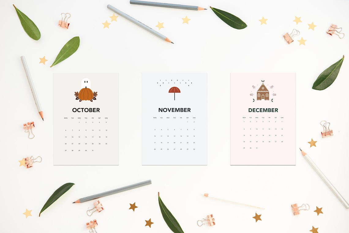Printable Wall 2025 Calendar | Unique Design | PDF Download | Instant ...