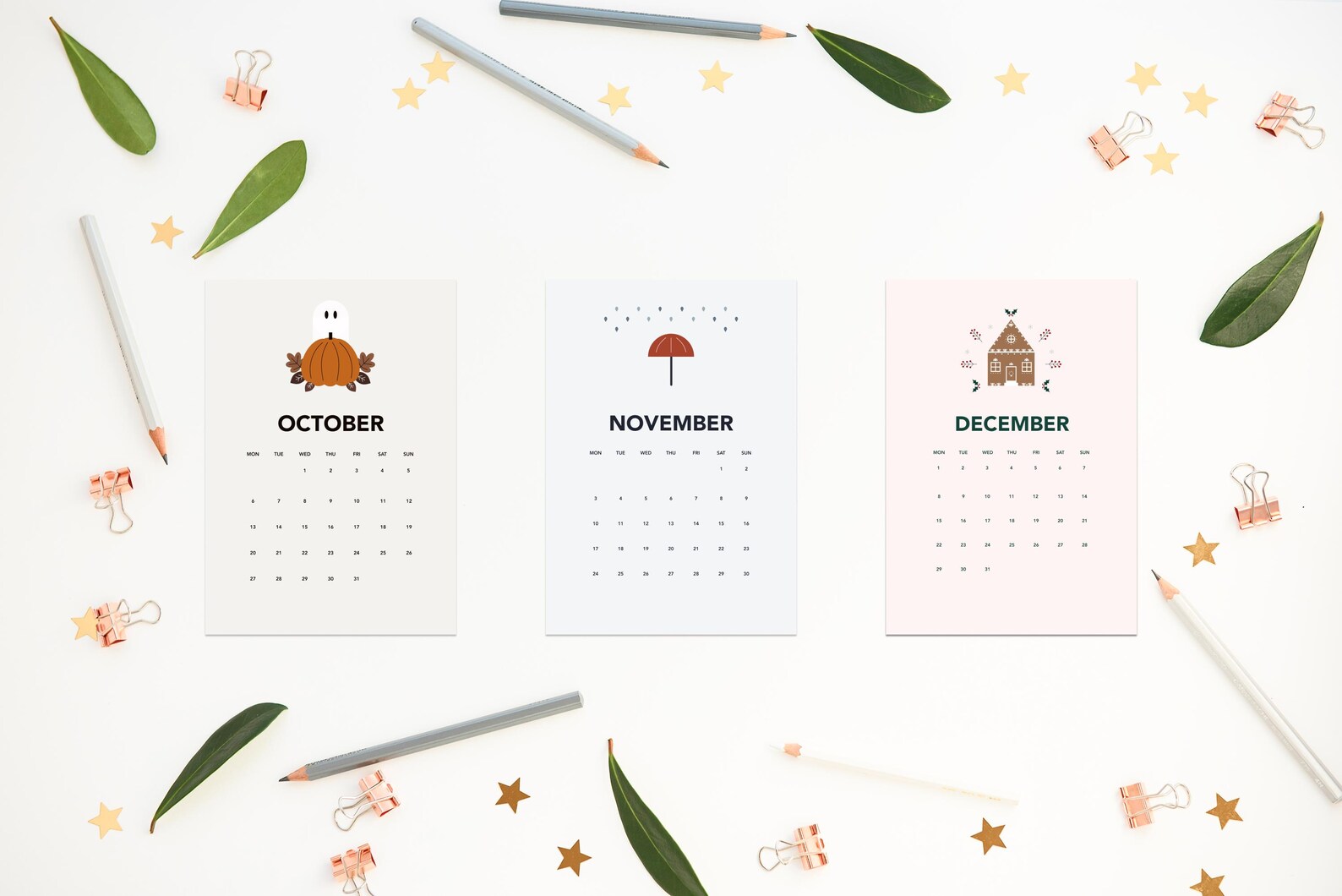 Printable Wall 2025 Calendar | Unique Design | PDF Download | Instant ...