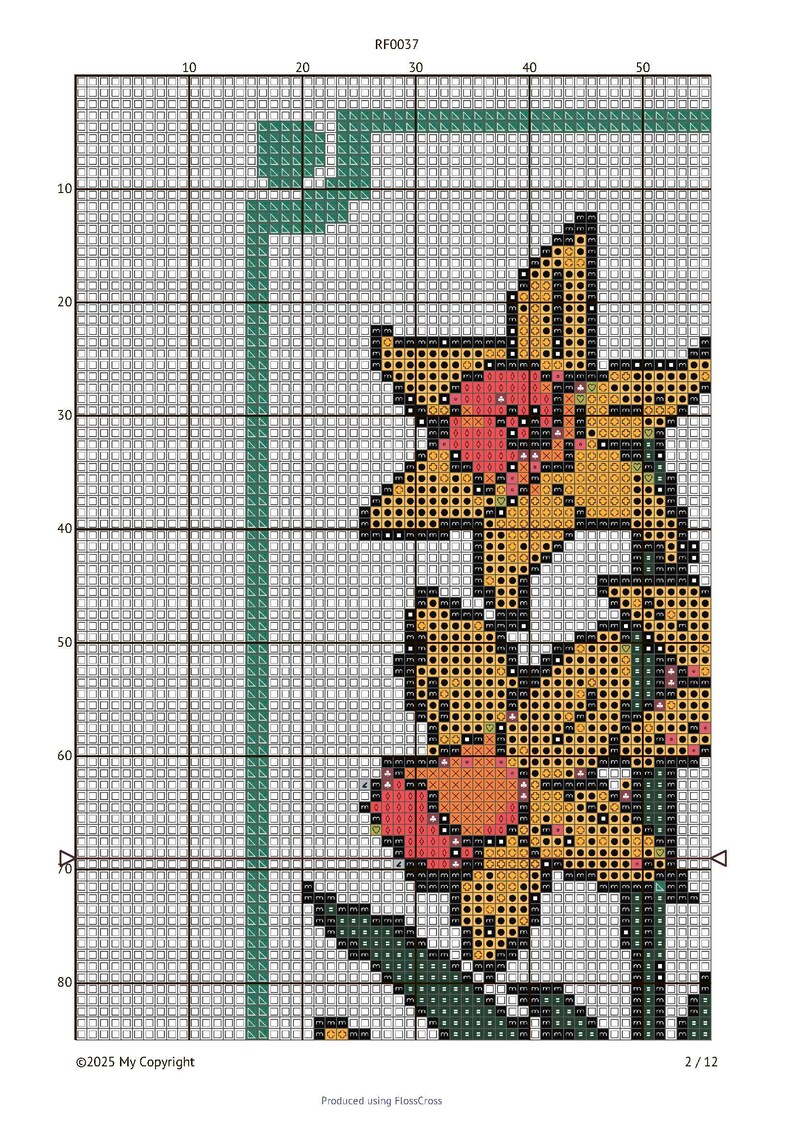 Easter Bunny Cross Stitch Pattern: Vintage Floral Design (PDF Pattern ...