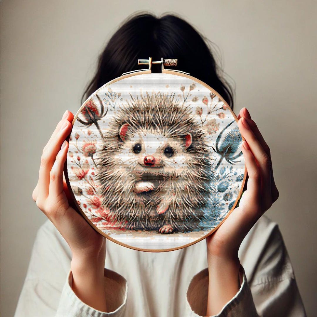 Vintage Hedgehog Cross Stitch Pattern: Easter Embroidery (PDF Pattern ...