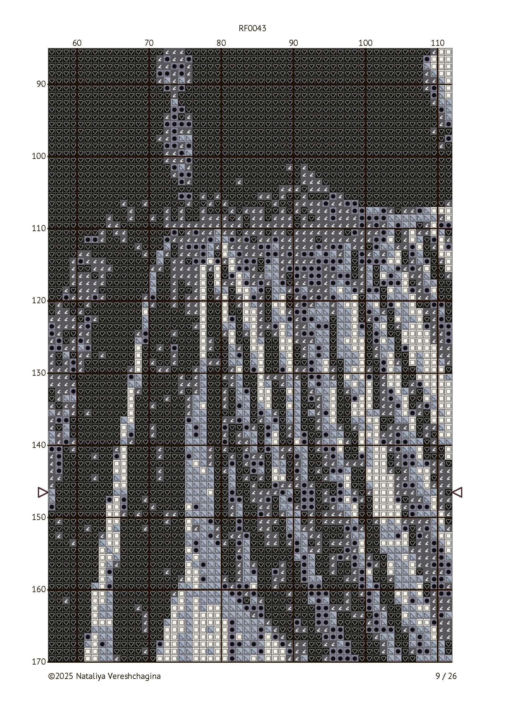 Silence in Silk Cross Stitch Pattern: Vintage Monochrome Embroidery ...