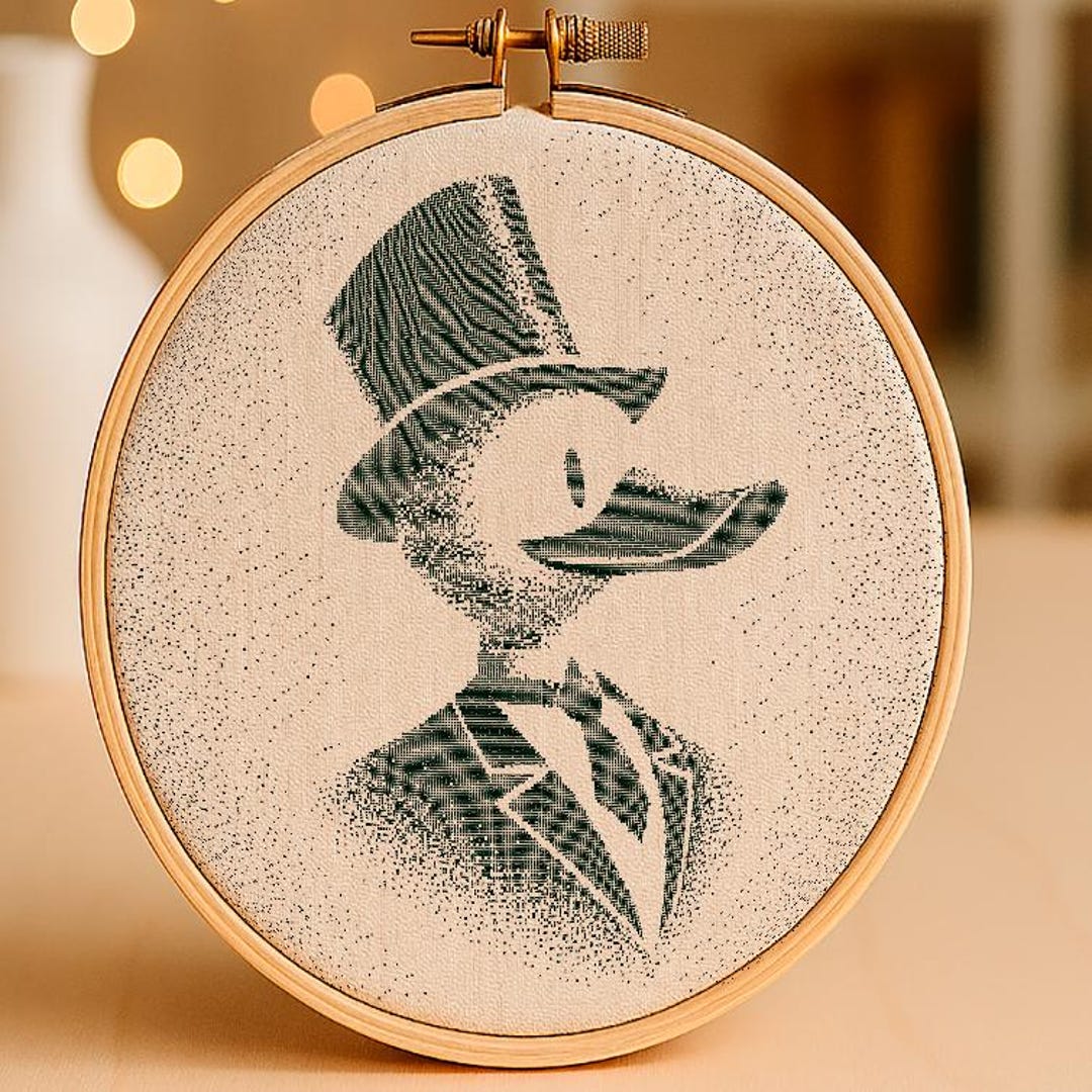 Cross Stitch Monochrome, Duck Lord, Cross Stitch Instant Download ...