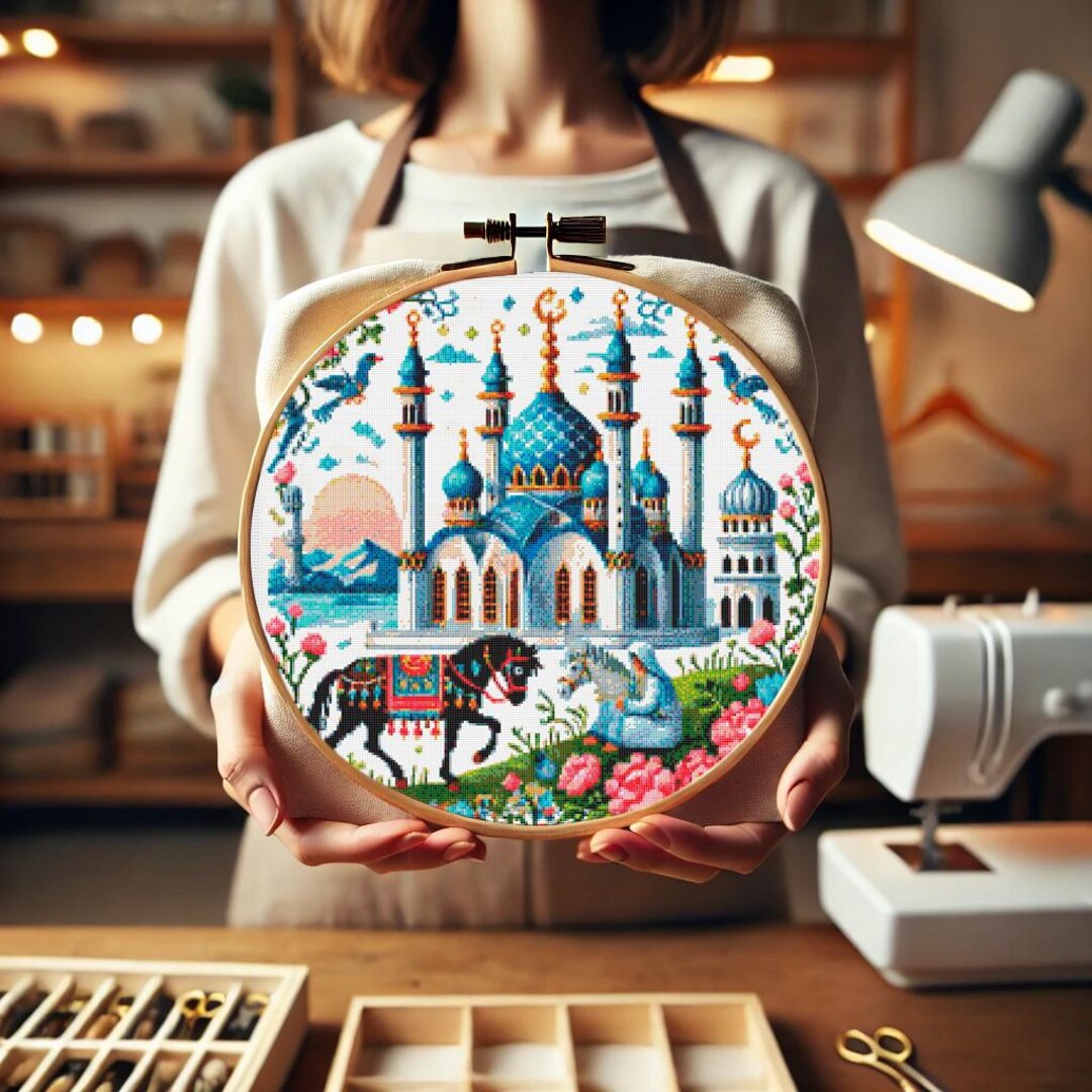 Mosque Art Decor, Islamic Architecture Prints, Pattern Keeper, Cross ...