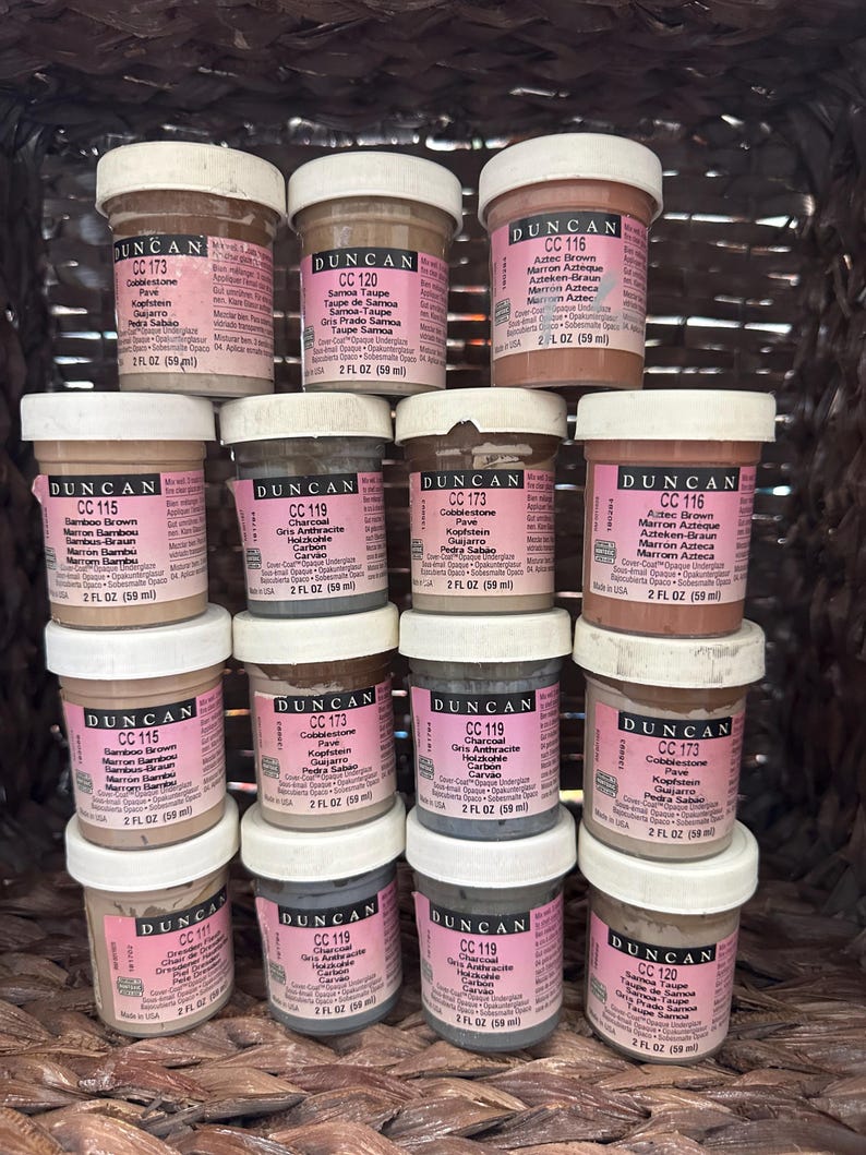 Vintage Duncan Cover Coat Lot of 15 Glazes - Etsy