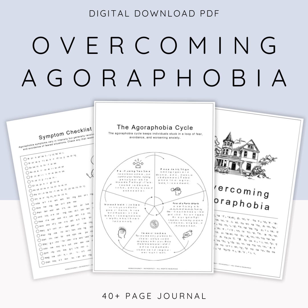 Agoraphobia Workbook: CBT & DBT Therapy Journal (PDF Download A4/A5 - Etsy